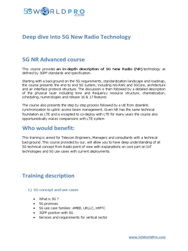 Deep Dive Into 5G New Radio Technology: 1) 5G Concept and Use Cases ...