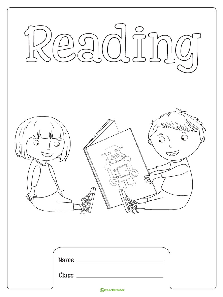 TeachStarter KLA Book Covers Black and White 153448 | PDF