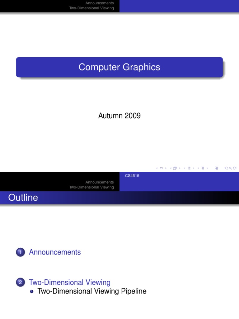 Computer Graphics 2-Dimensional Concepts | PDF | Teaching Methods ...