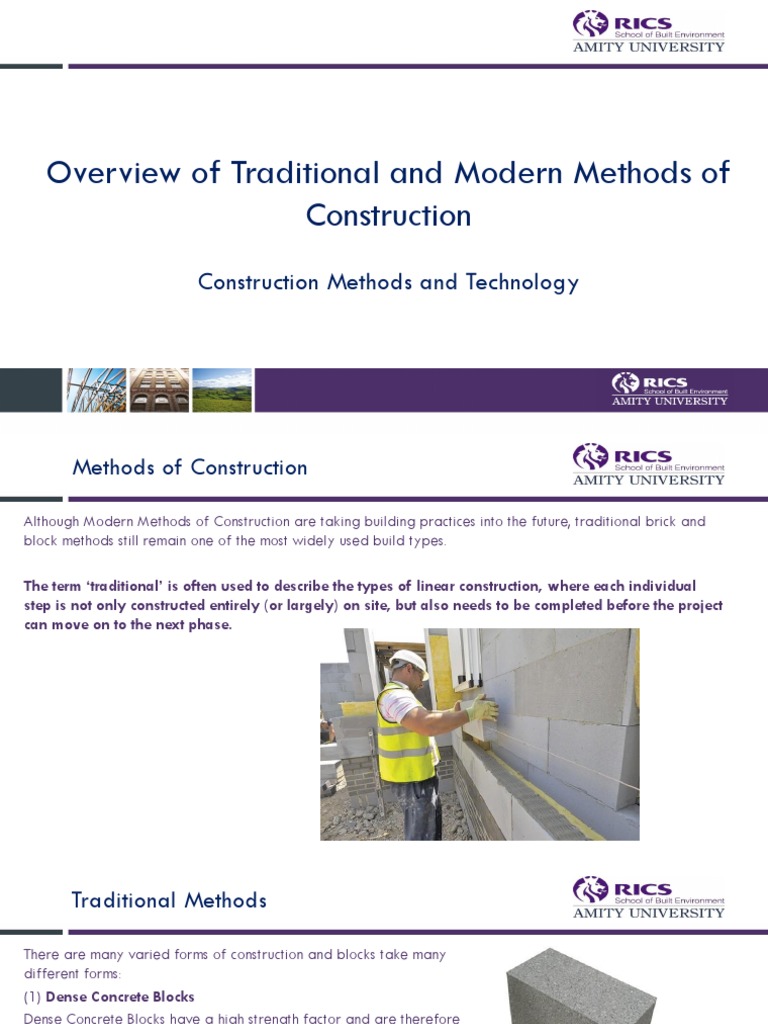 Modern vs Traditional Construction Methods | PDF | Precast Concrete ...