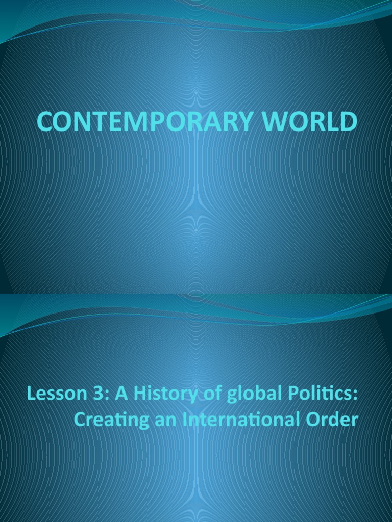 Contemporary World Lesson 3-5 | PDF | United Nations | International ...
