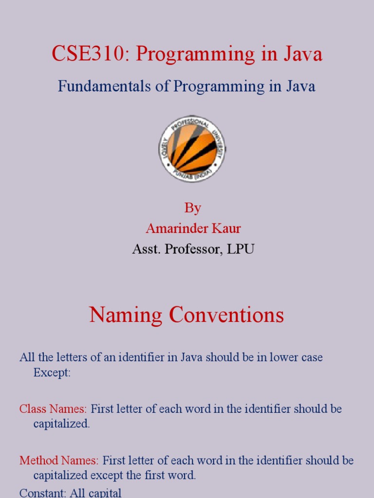 Fundamentals Of Programming In Java Pdf Class Computer Programming Method Computer