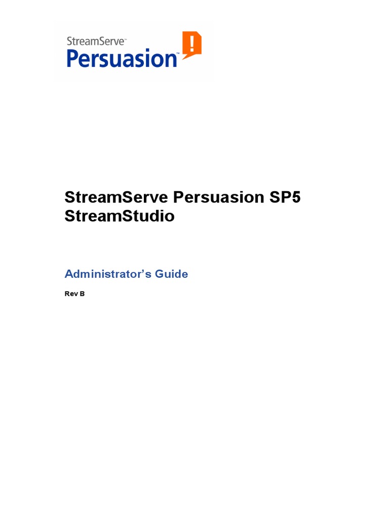 StreamServe Persuasion SP5 StreamStudio | PDF | Web Server | Internet & Web