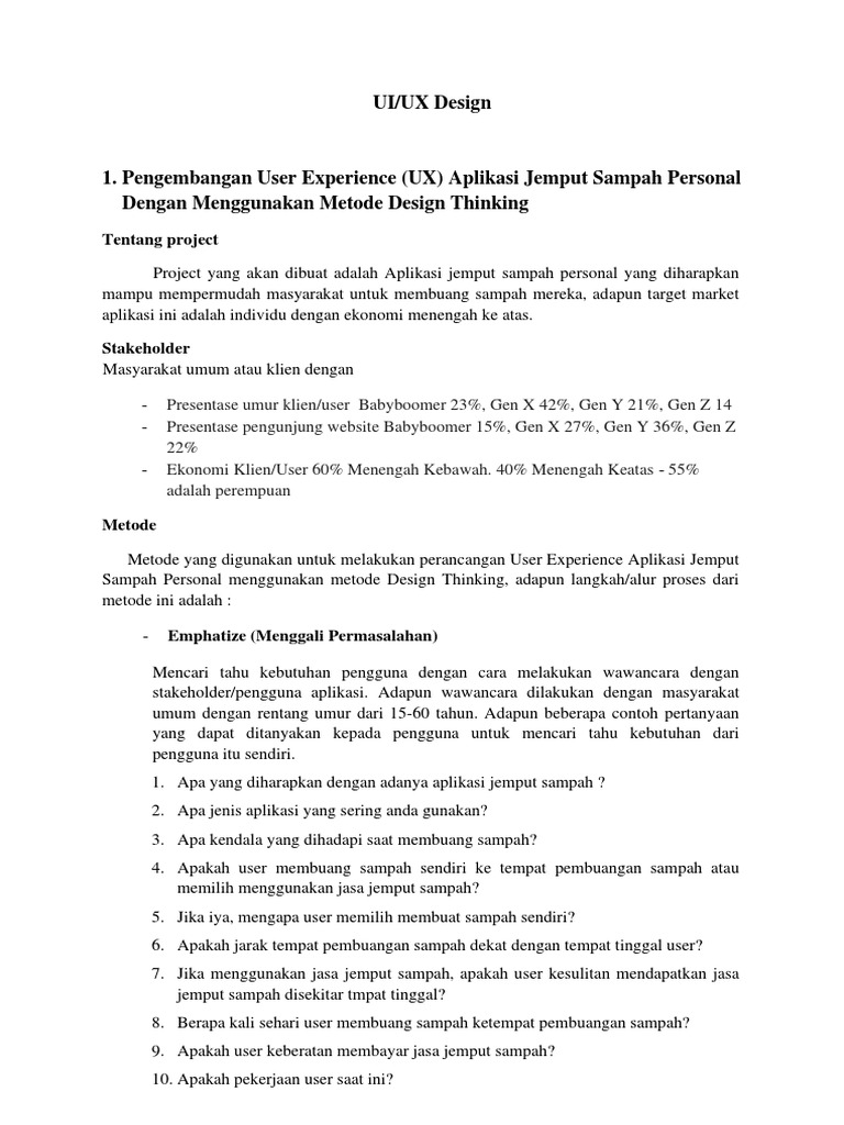 Contoh Design UI-UX | PDF