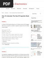 Capacitor Bank Calculation Example | PDF | Capacitor | Metrology