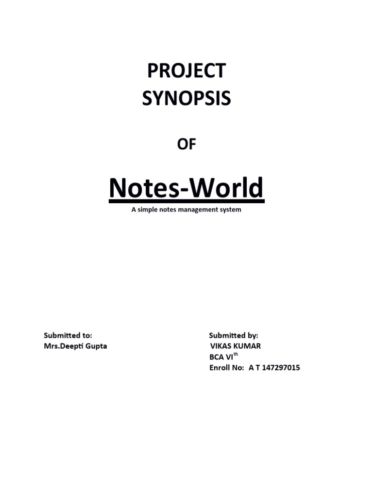 Notes World: A Simple Notes Management System | PDF | Php | World Wide Web