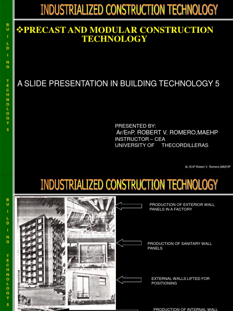 PRECAST AND MODULAR CONSTRUCTION TECHNOLOGY BLDG Tech 5 | PDF ...