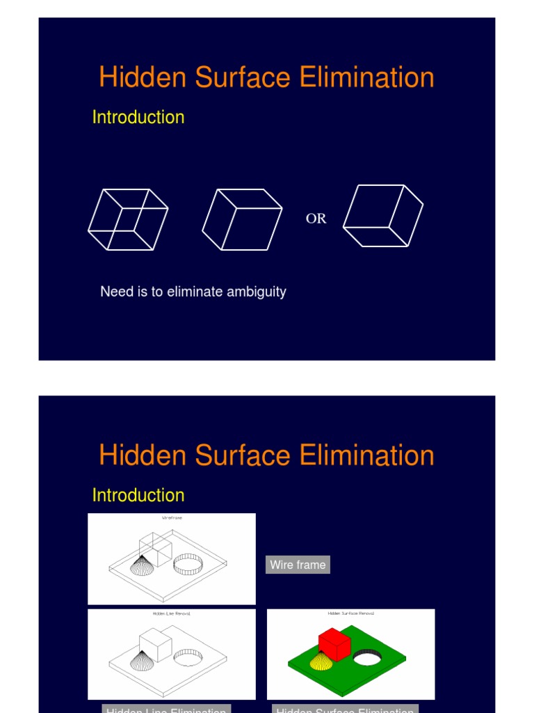 Computer Graphics - Hidden Surface Elimination | PDF | Computer Vision ...
