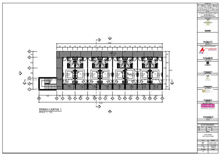6 HOTEL 2 LANTAI, DENAH LANTAI 1 - Model | PDF