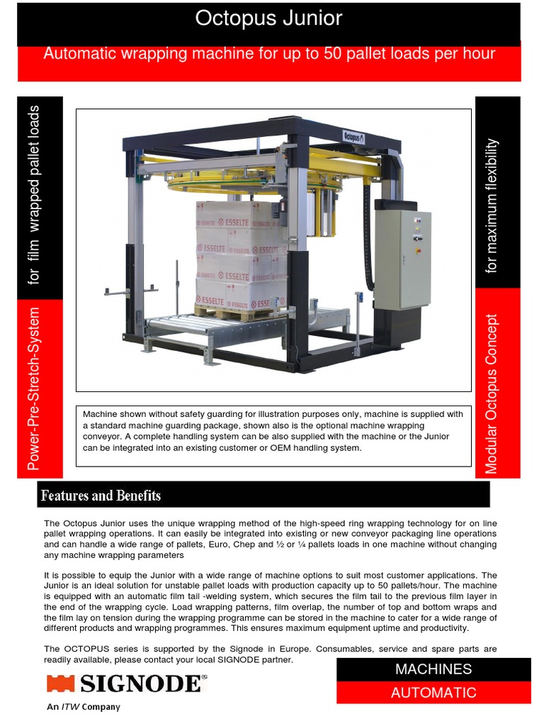 ITW Stretch Wrapper Octopus - 1junior Data Sheet | PDF | Pallet ...