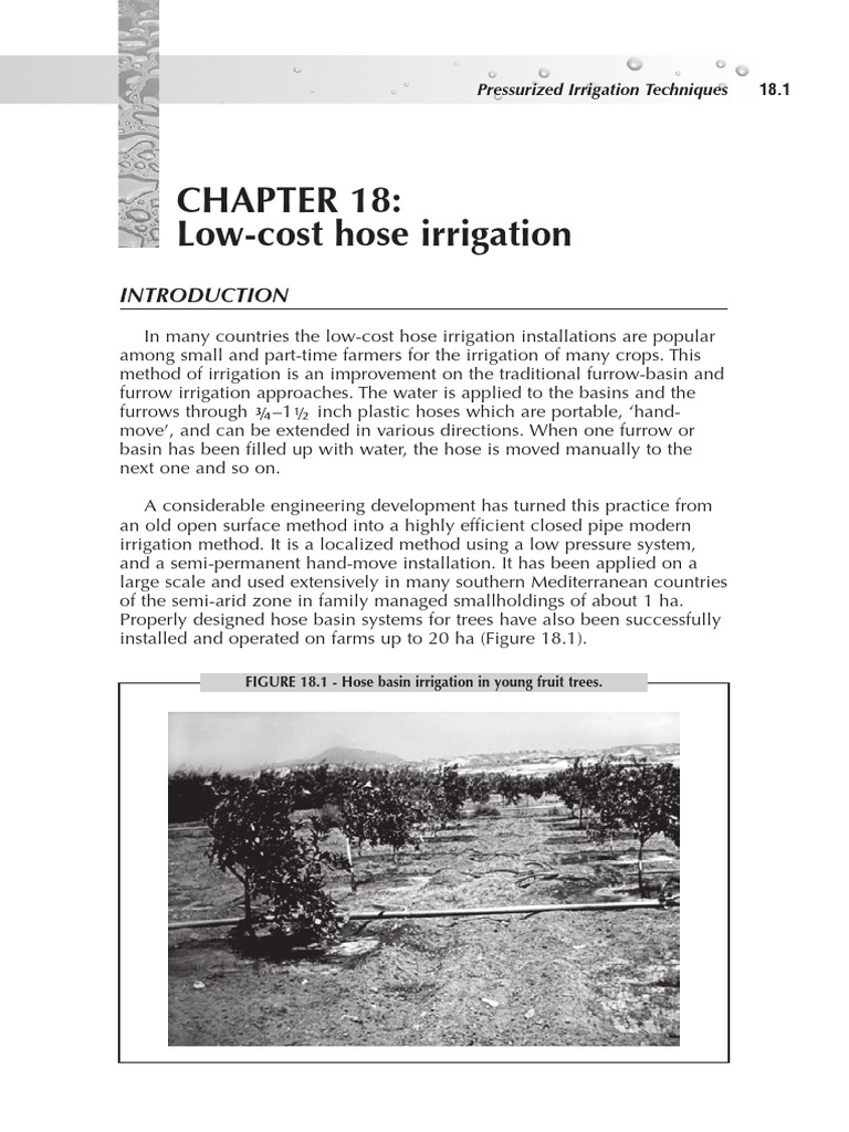 Hose Pipe Irrigation | PDF | Plough | Irrigation