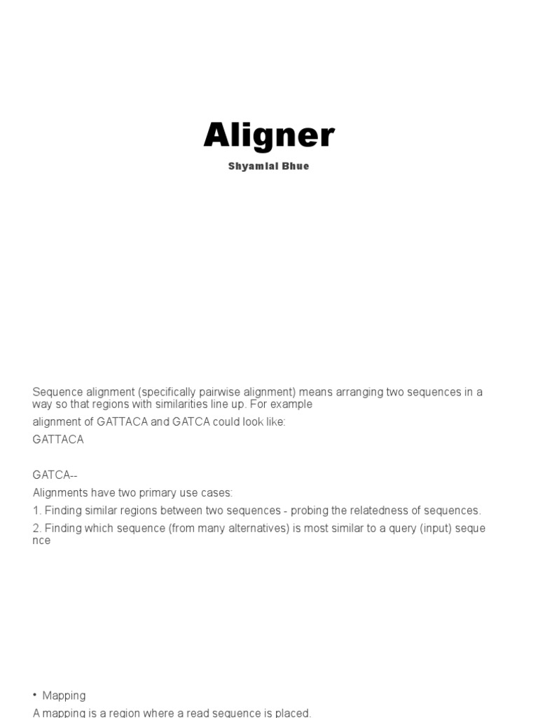 Aligner: Shyamlal Bhue | PDF