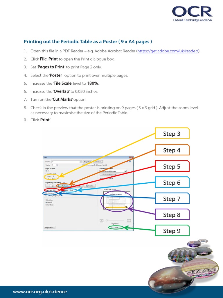 A4 Periodic Table Printing Guide | PDF