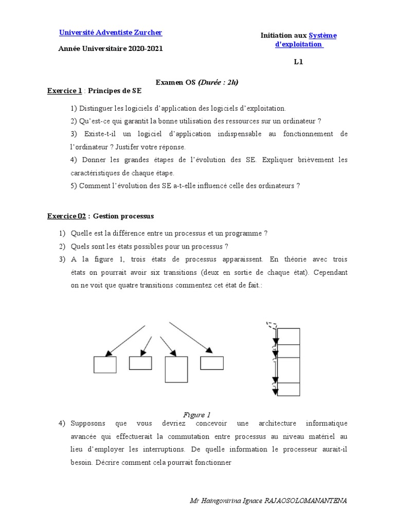 Examen Os L1 Pdf