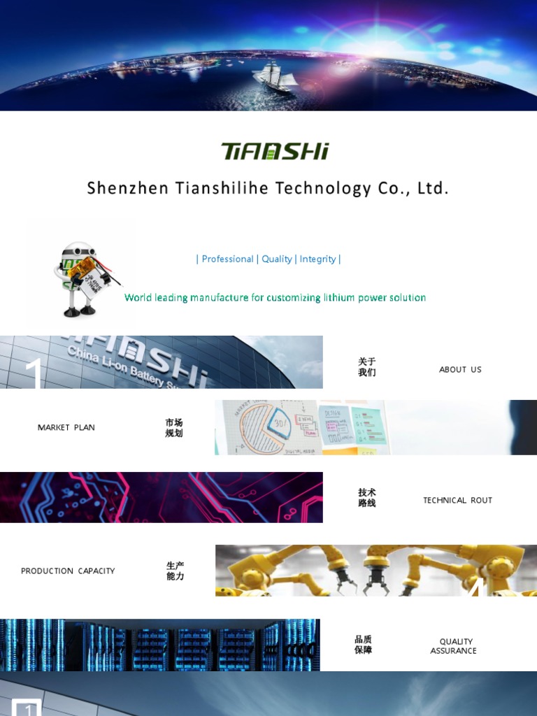 Tianshi Company Profile | PDF | Lithium Ion Battery | Anode