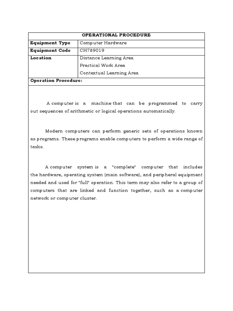 IA Activity 02 - Maintain Training Facilities | PDF | Printer ...