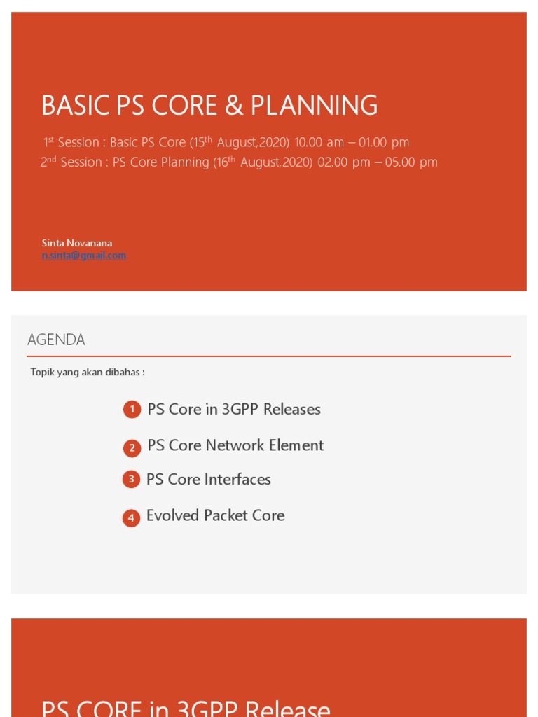 15th August - Presentation - Basic PS Core | PDF | Wireless ...