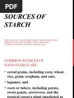 Common Sources of Starch | PDF | Starch | Cereals