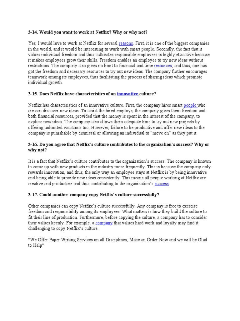 Netflix Case Study | PDF | Netflix | Employment