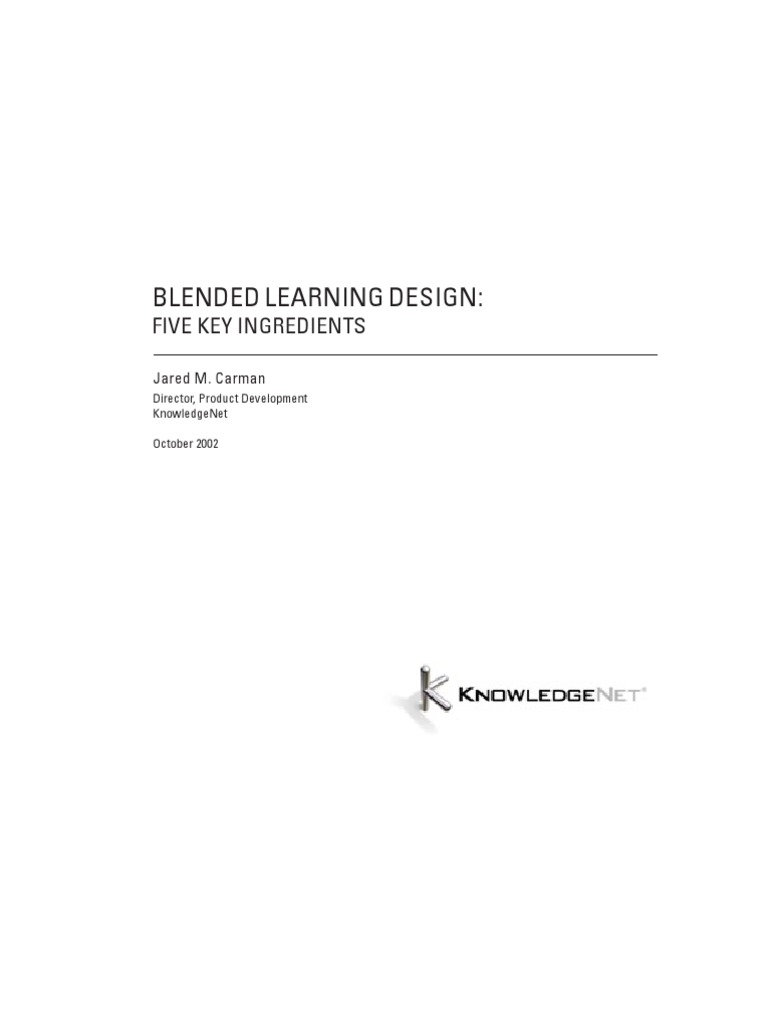 Blended Learning Design Pdf