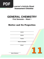 Grade 12 - Stem - Science - General Chemistry 1 12f - Week 1 | PDF ...
