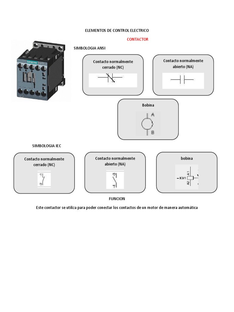 Elementos de Control Electrico | PDF | Relé | Herramientas