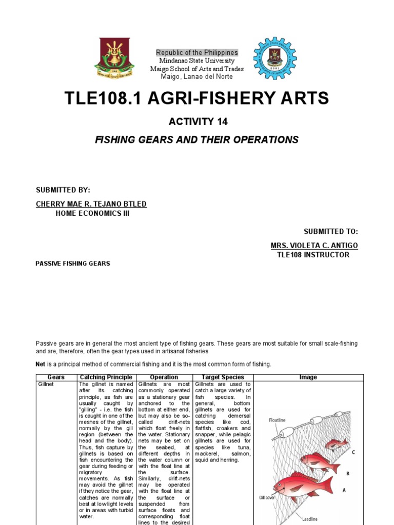 Tle108.1 Agri-Fishery Arts: Fishing Gears and Their Operations | PDF ...