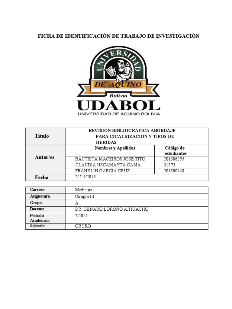 Ciru 3 Oficial | PDF | Cicatrización de la herida | Piel