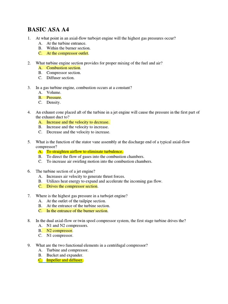 ASA A4 Jet Engine Basics | PDF | Jet Engine | Gas Turbine