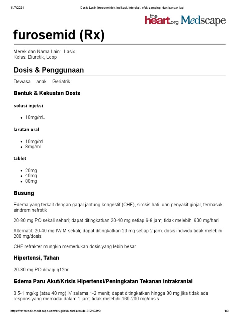 Furosemid Dosis | PDF