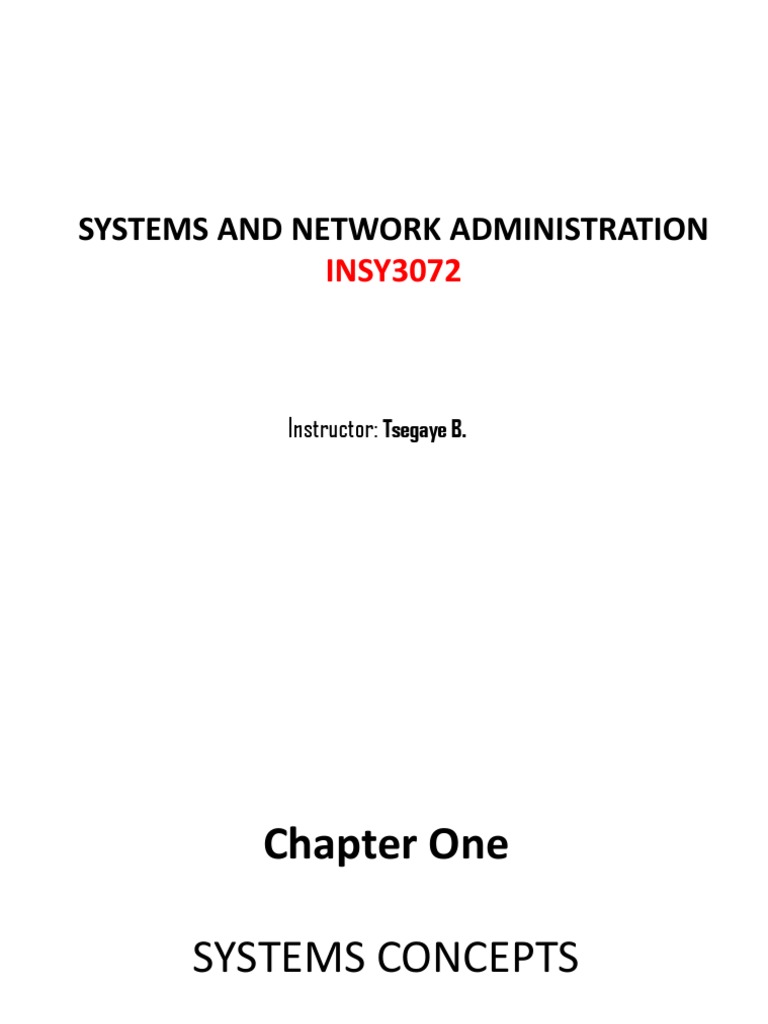 Systems and Network Administration: INSY3072 | PDF | System ...