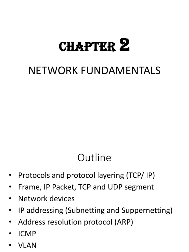 Chapter 2. Network Fundamental Concepts | PDF | Internet Protocol Suite ...