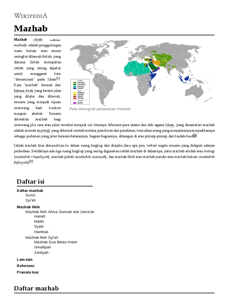 Mazhab | PDF | Agama & Spiritualitas