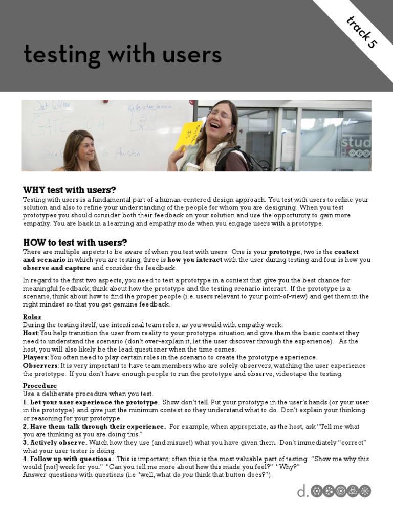 Testing Prototypes with Users: A Guide to Conducting Effective User ...