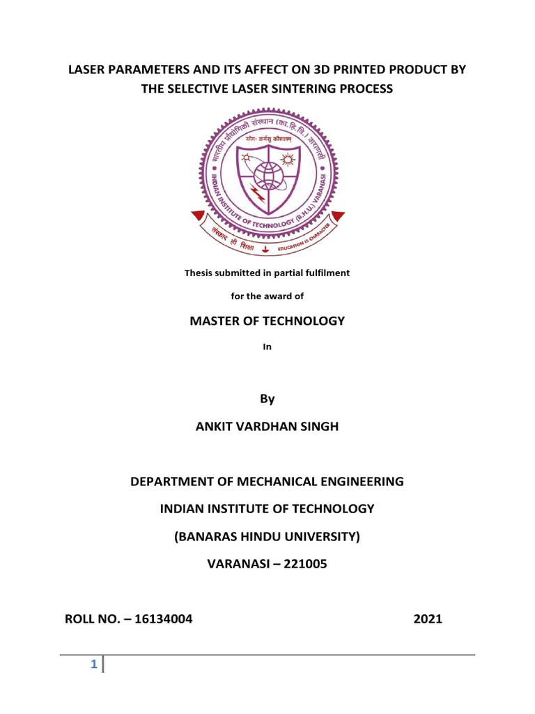Ankit Singh Thesis 16134004 | PDF | Transmission Electron Microscopy ...