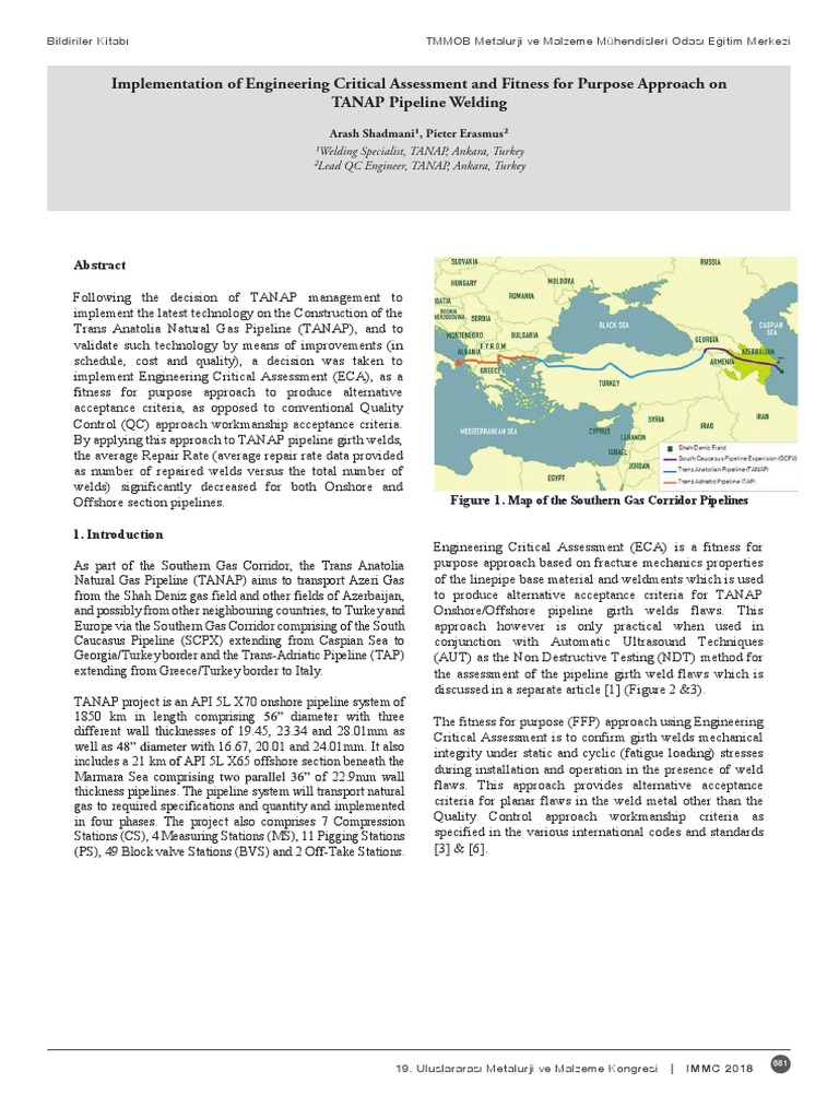 Implementation of Engineering Critical Assessment and Fitness For ...