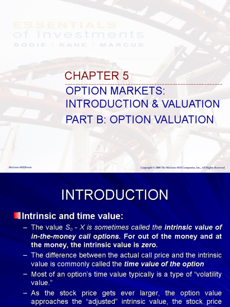 Chapter 5 - EN - Option Valuation | PDF | Black–Scholes Model | Option ...