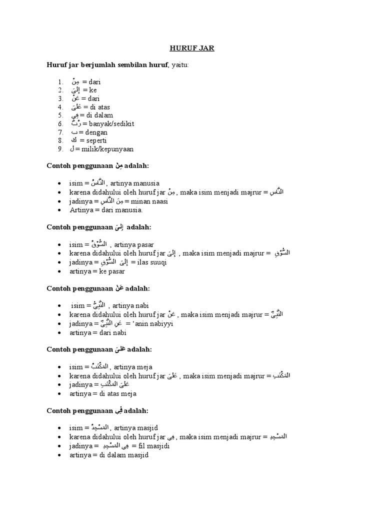 Huruf Jar | PDF