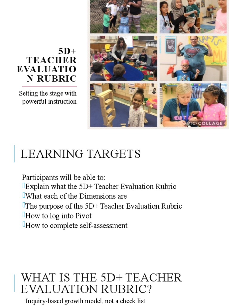 5D+ Teacher Evaluation Rubric | PDF | Rubric (Academic) | Teaching