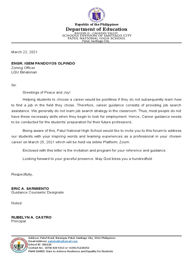 Invitation Letter | PDF