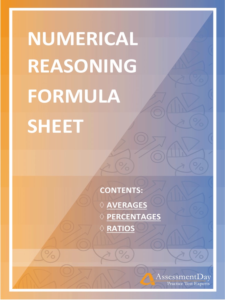 Numerical Reasoning Formula Sheet: Contents | PDF | Percentage | Average