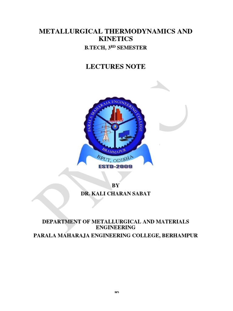 3 - Metallurgical Thermodynamics and Kinetics | PDF | Redox | Heat