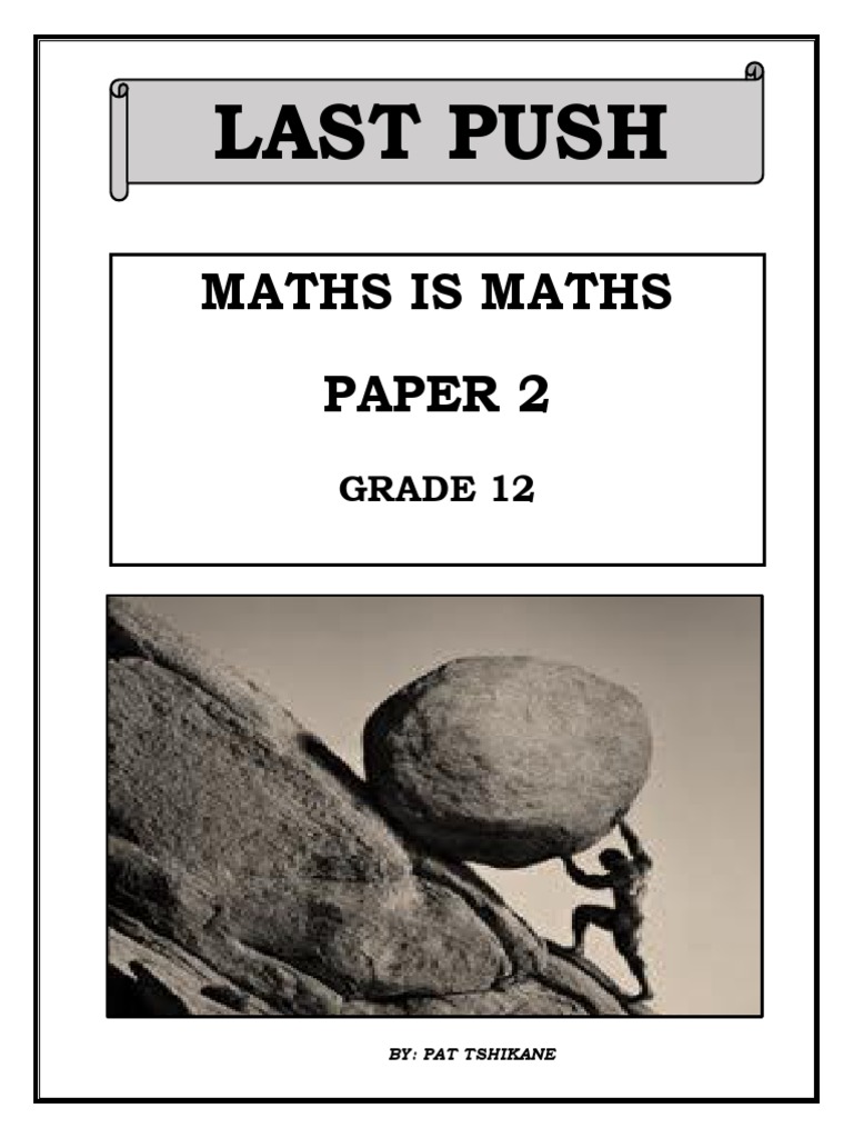 Grade 12 Mathematics Last Push Paper 2 | PDF | Sine | Trigonometric ...