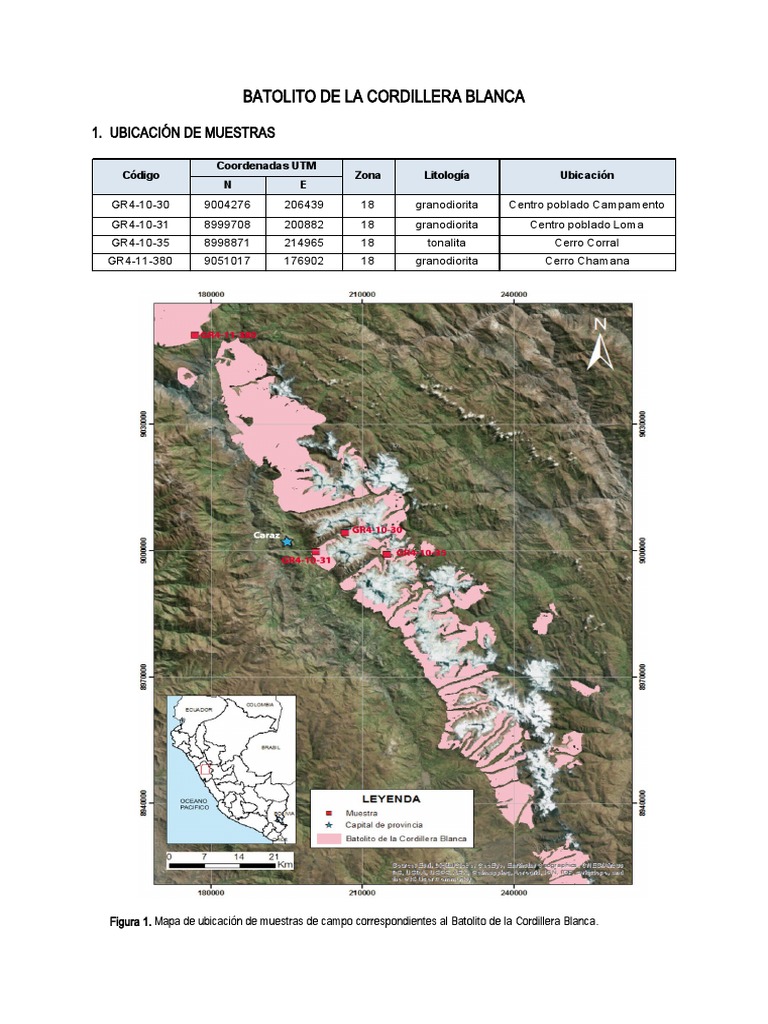 Batolito de La Cordillera Blanca-EJEMPLO | PDF | Minerales | Petrología