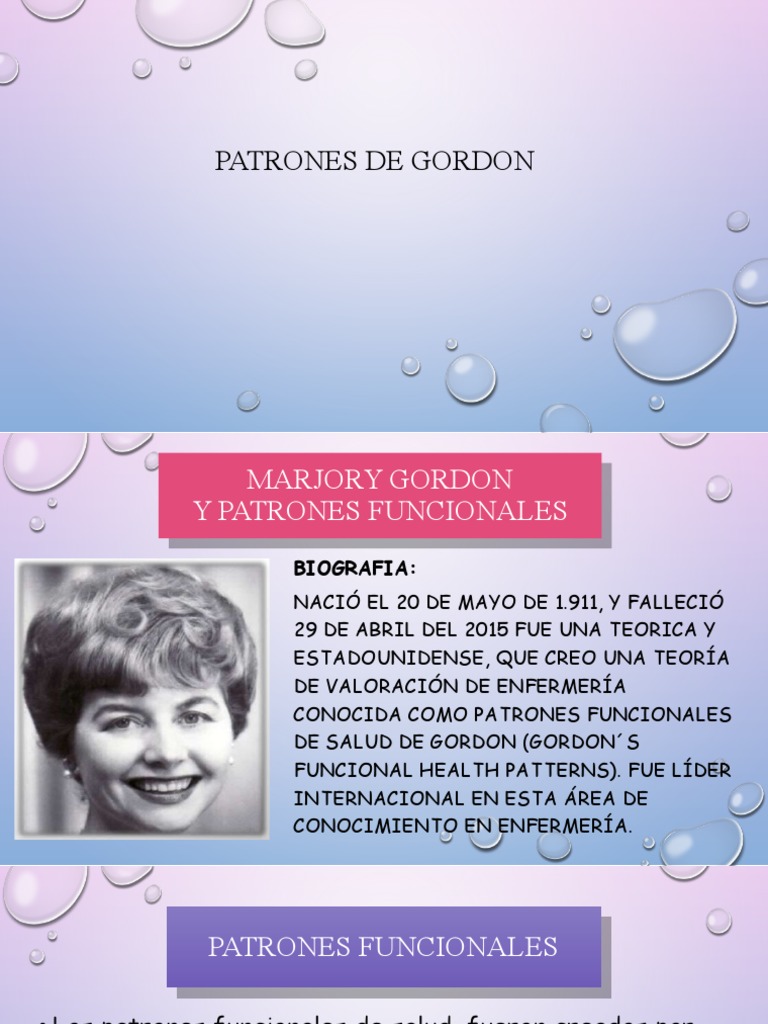 Patrones de Gordon | PDF | Percepción | Digestión