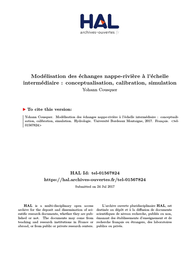 Memoire Compressed | PDF | Modèle mathématique | Hydrogéologie