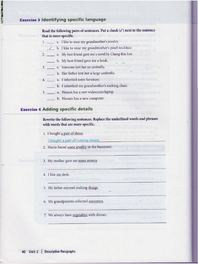 Descriptive Paragraph Worksheet 2 | PDF