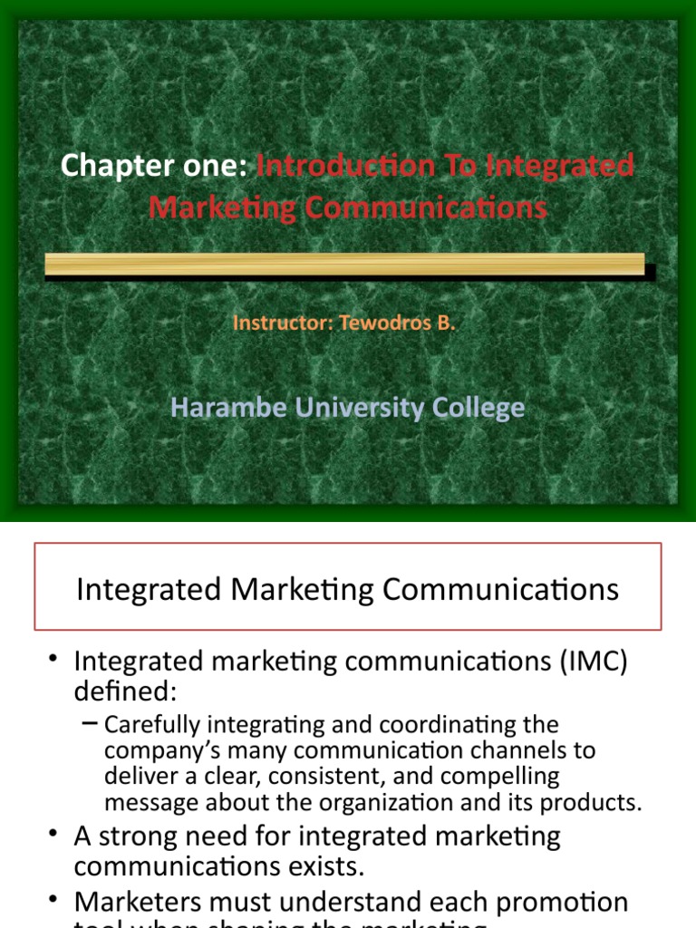 Introduction To Integrated Marketing Communications: Chapter One | PDF ...