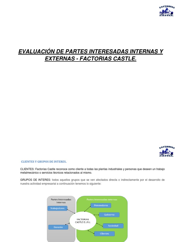Evaluación - Partes Interesadas - Internas - Externas | PDF | Comercio ...