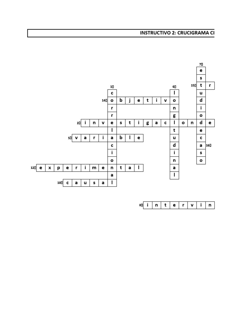 02 Instructivo 2 - Crucigrama (1) Hecho | PDF